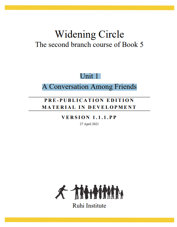 Ruhi Book 5 Branch 2 Unit 1 – Bahá’í Bookshop New Zealand